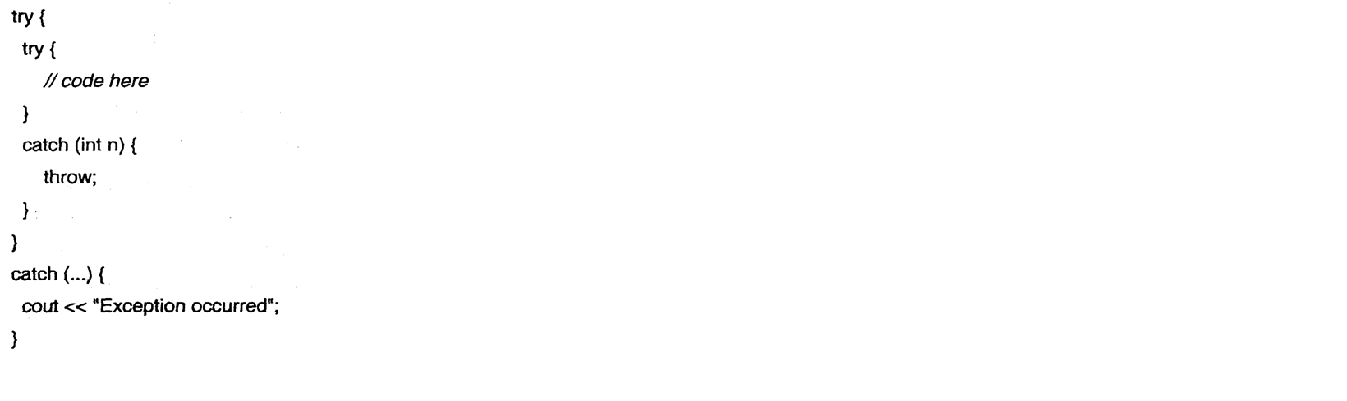 C++ Exception Handling Lessons